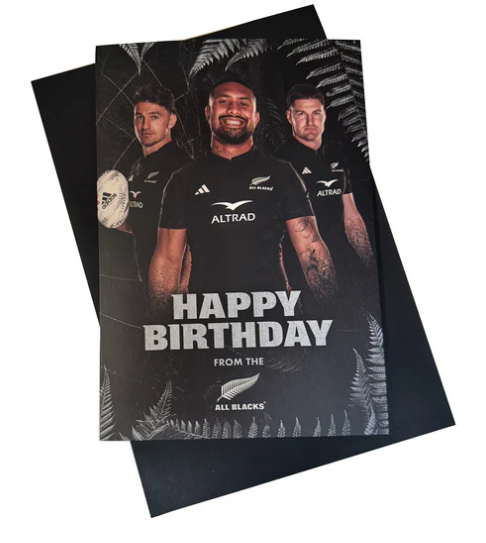 All Blacks Happy Birthday Card - Grandpas Toys Geraldine