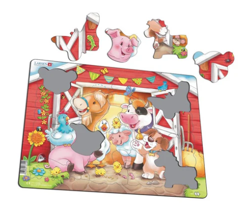 Cute Farm Animals in the Barn Puzzle - Grandpas Toys Geraldine