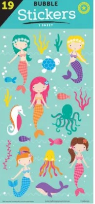 Stickers Puffy Mermaids - Grandpas Toys Geraldine